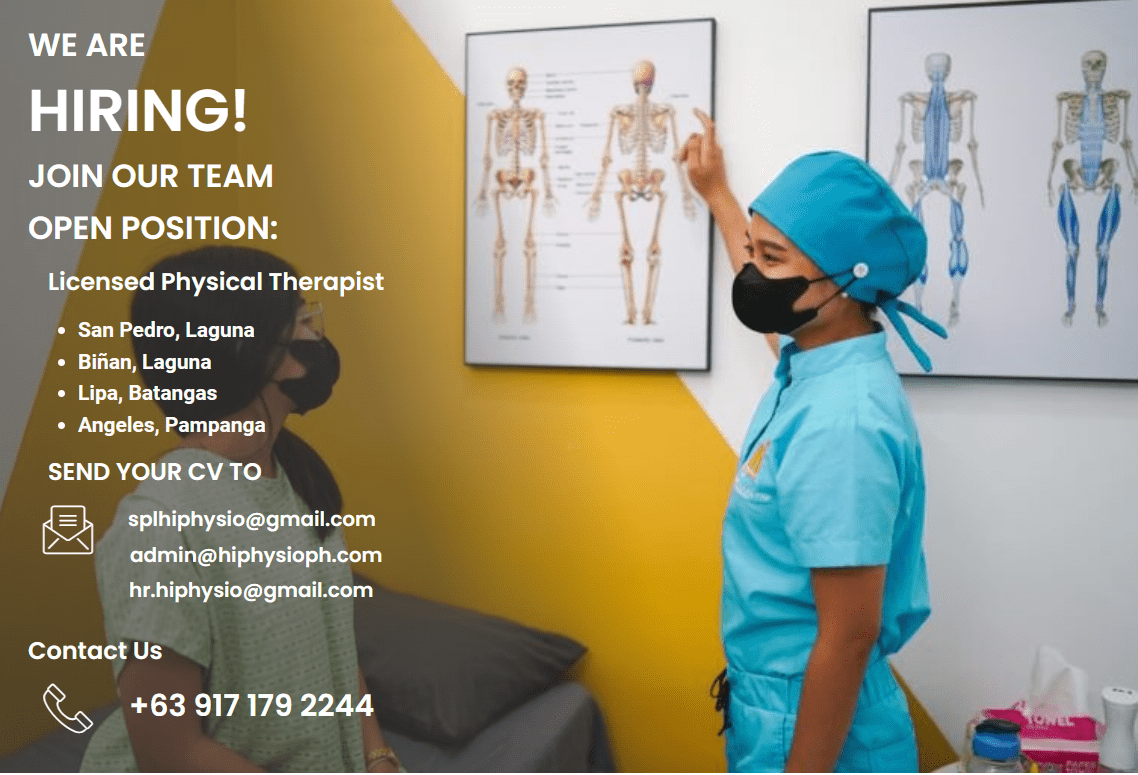 We are hiring!- Hi Physio Physical Therapy